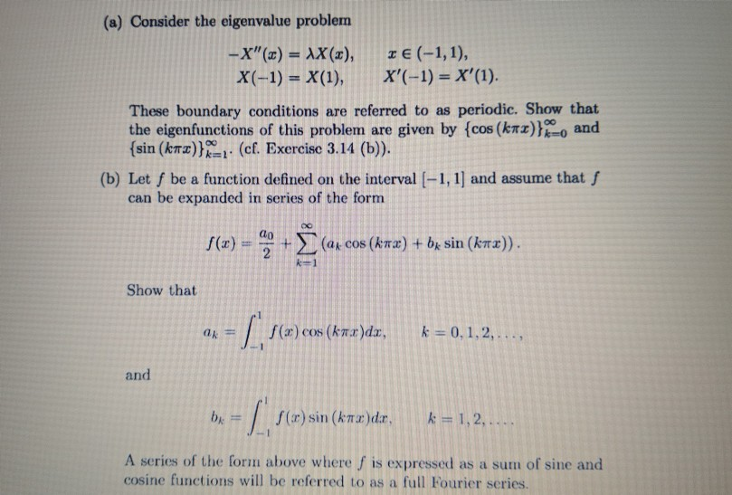 Solved (a) Consider the eigenvalue problem These boundary | Chegg.com