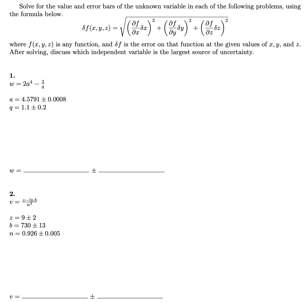 solved-solve-for-the-value-and-error-bars-of-the-unknown-chegg