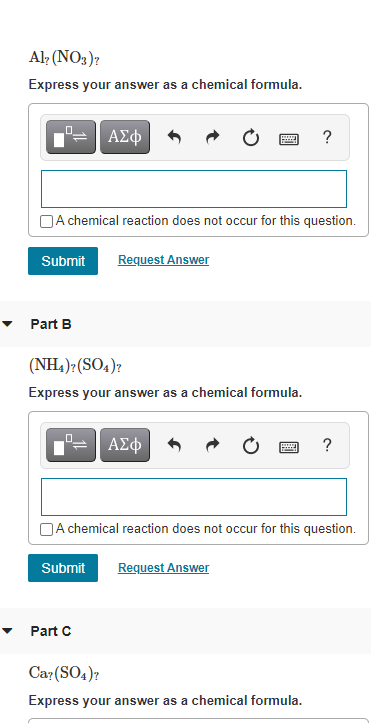 Solved Al; (NO3)2 Express your answer as a chemical formula. | Chegg.com
