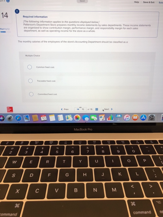 Solved Help Save&Exit Sub 14Regute Required information The | Chegg.com