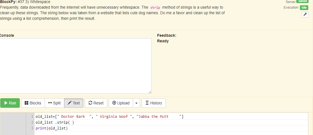 Solved Blockpy 373 Whitespace Frequently Data 