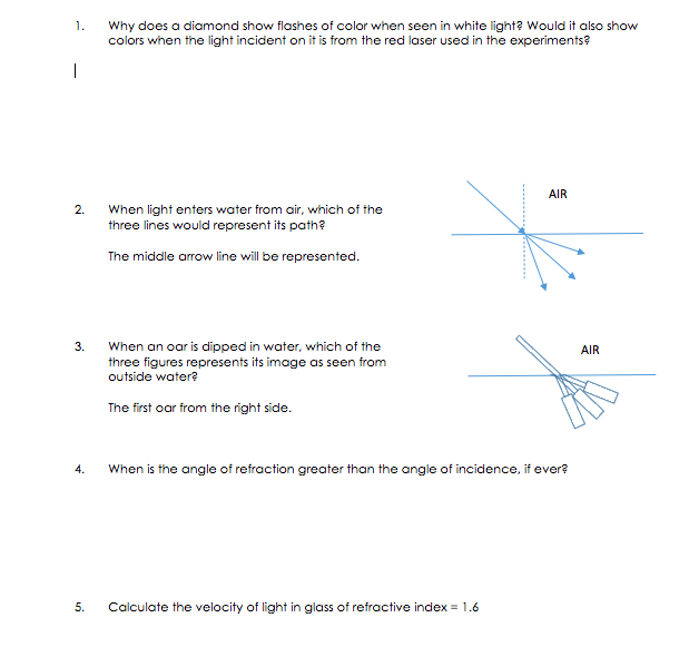 Solved Why does a diamond show flashes of color when seen in | Chegg.com