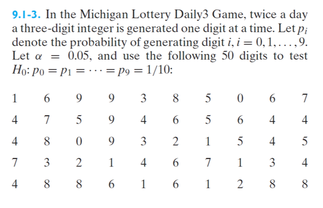 Solved 9.1-3. In the Michigan Lottery Daily 3 Game, twice a | Chegg.com