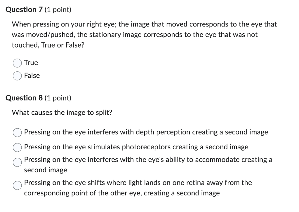 When pressing on your right eye; the image that moved | Chegg.com