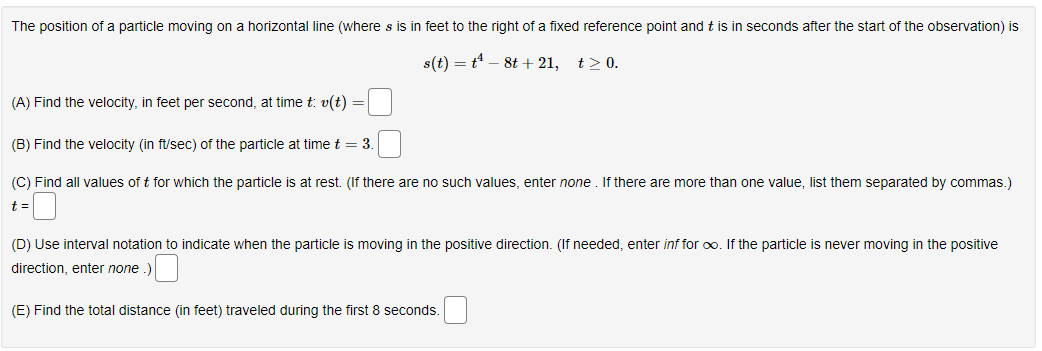 Solved The position of a particle moving on a horizontal | Chegg.com