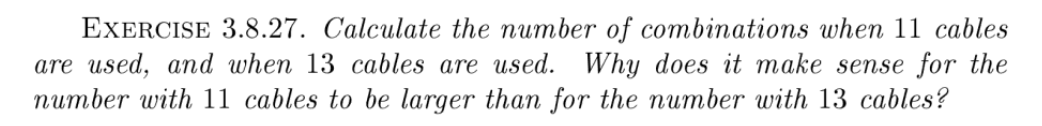 EXERCISE 3.8.27. Calculate the number of combinations | Chegg.com