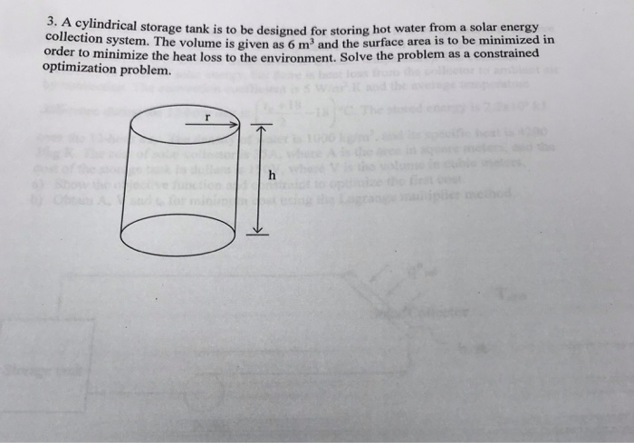 Solved A cylindrical storage tank is to be designed for | Chegg.com