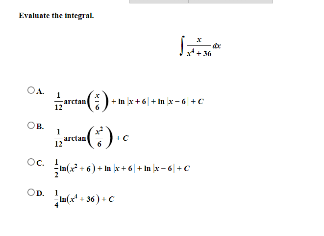 Solved Evaluate the integral. \[ \int \cos ^{5} x d x \] A. | Chegg.com