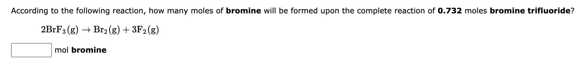 [Solved]: According to the following reaction, how many mole