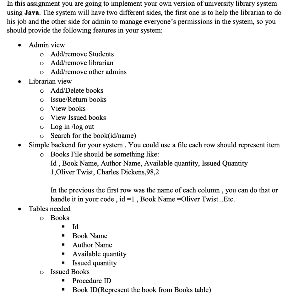 Solved Design university Library Management System by using | Chegg.com