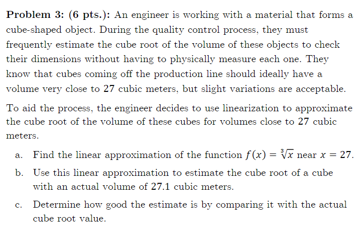 Solved Problem 3: (6 ﻿pts.): An engineer is working with a | Chegg.com