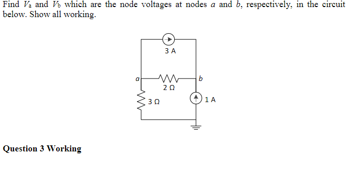 Solved Find Va and Vb which are the node voltages at nodes a | Chegg.com