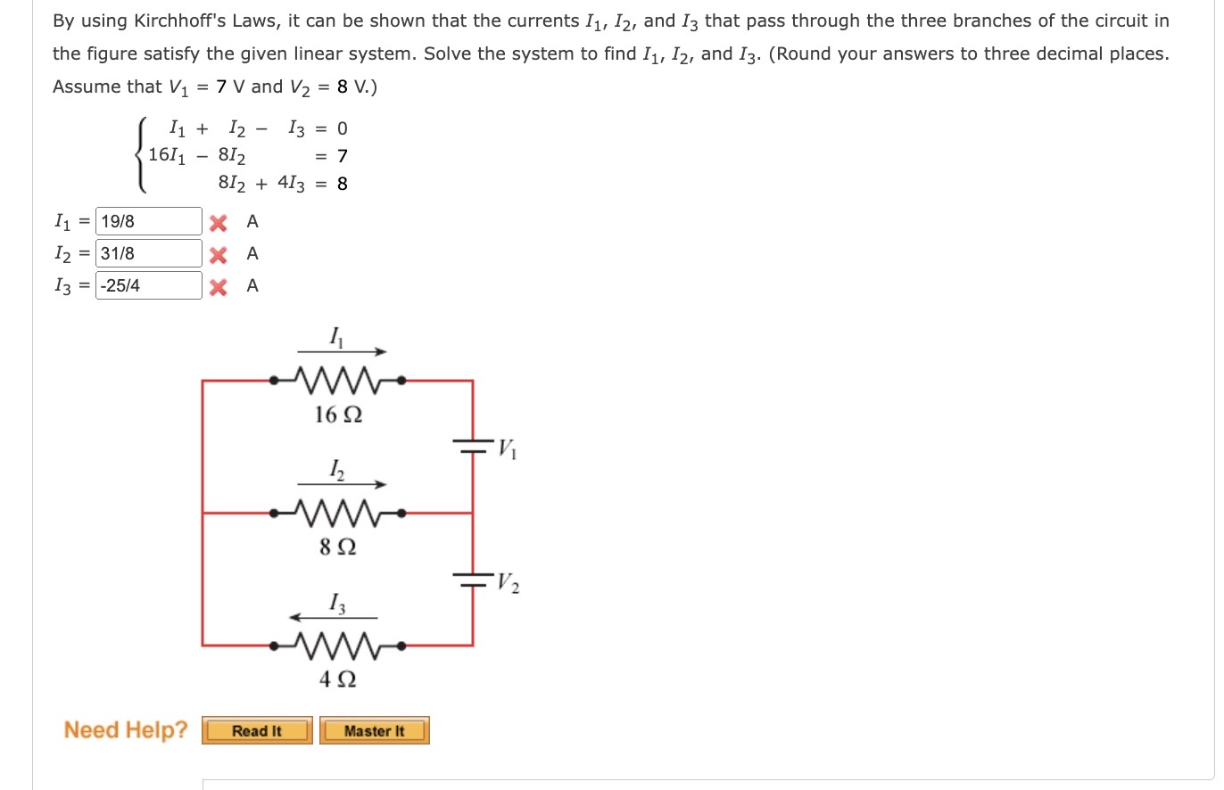 Solved By using Kirchhoff's Laws, it can be shown that the | Chegg.com