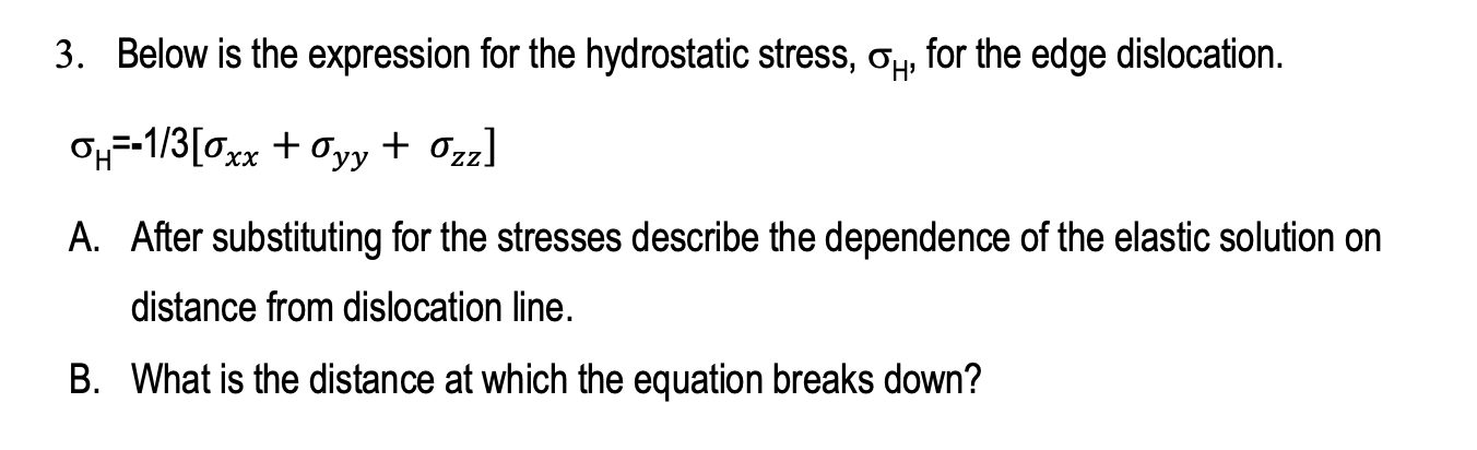 3. Below is the expression for the hydrostatic | Chegg.com