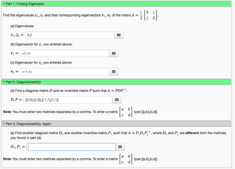 Solved Part 1: Finding Eigenpairs Find the eigenvalues λ | Chegg.com