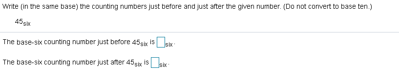 Solved Write (in the same base) the counting numbers just | Chegg.com