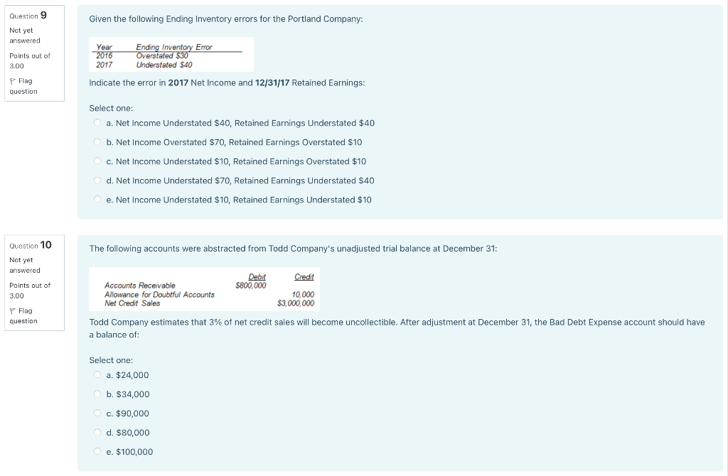 Solved Question 9 Given the following Ending Inventory | Chegg.com