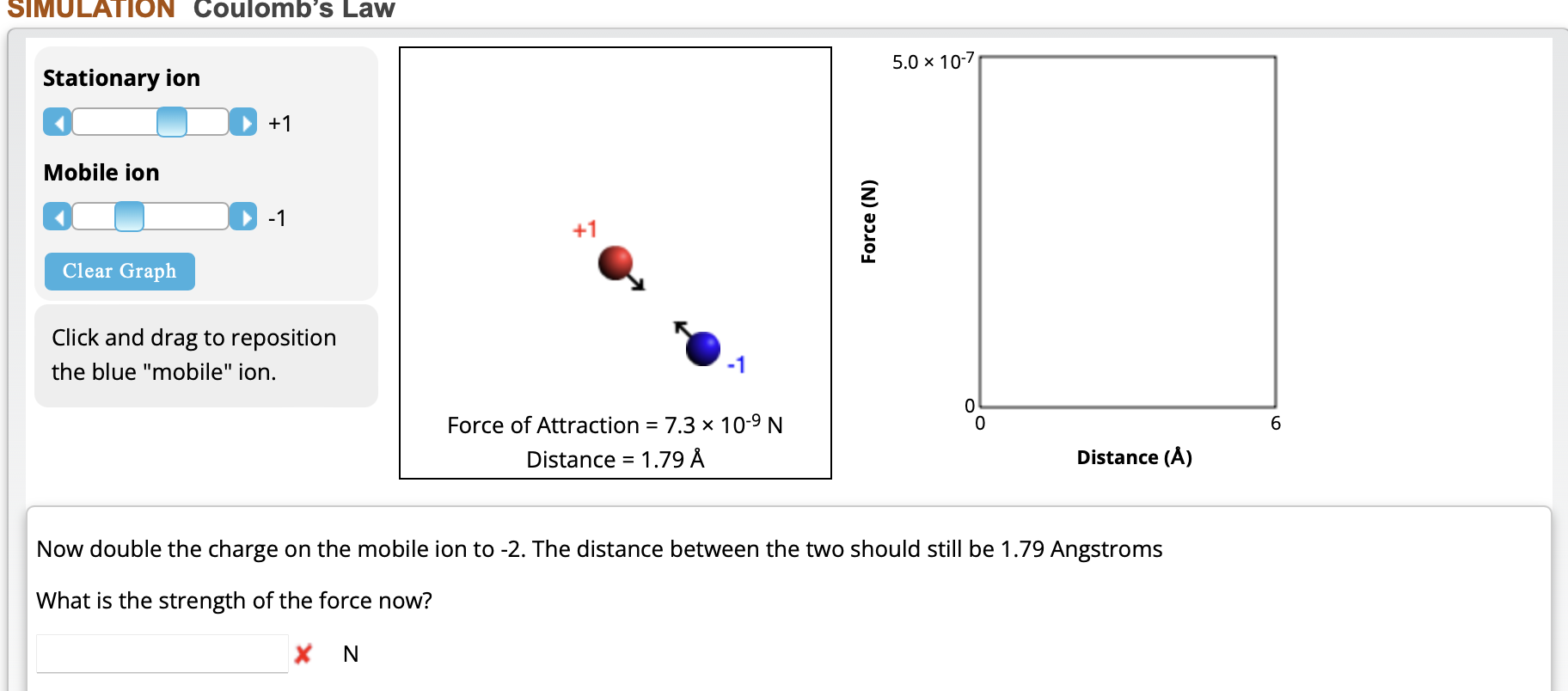 Solved Stationary ionClick and drag to repositionthe blue | Chegg.com
