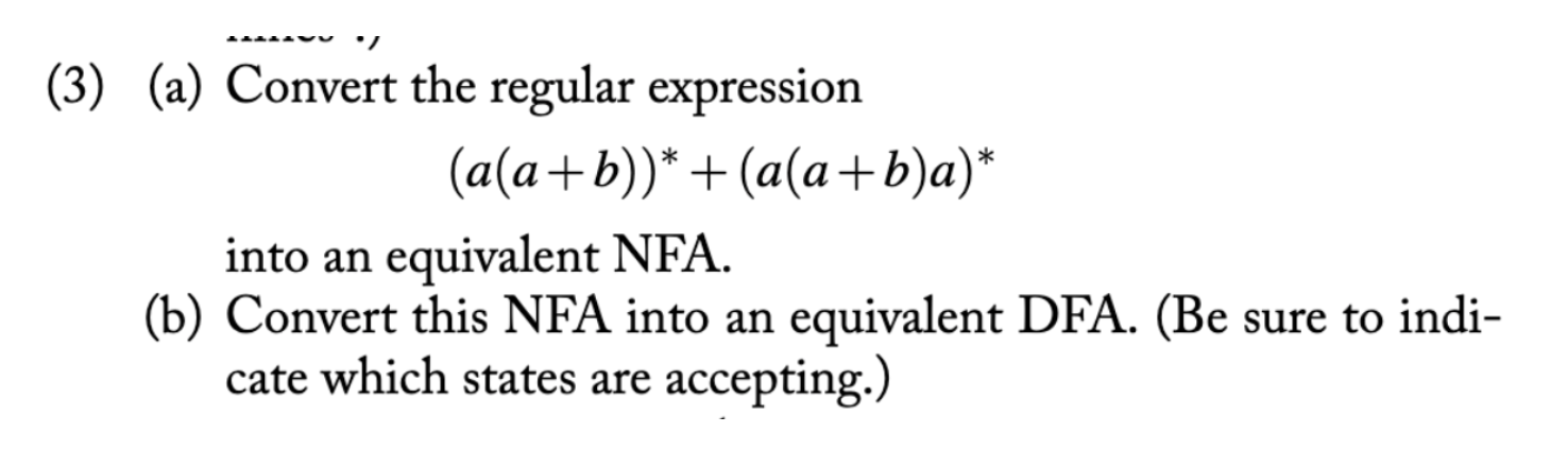 Solved (3) (a) Convert the regular expression | Chegg.com