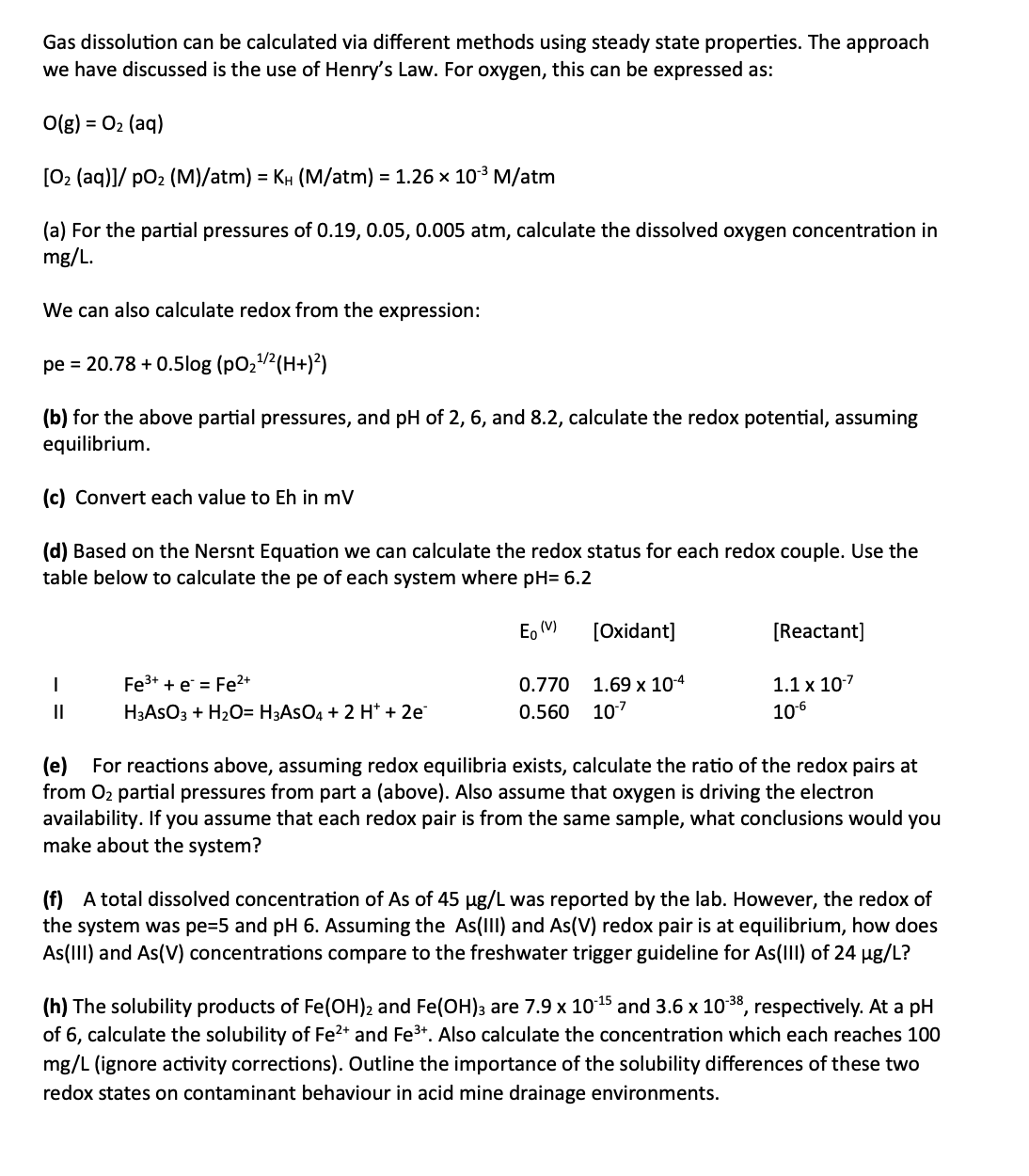 Solved Gas dissolution can be calculated via different | Chegg.com