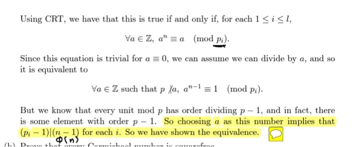 Solved 7. Recall that a composite integer n is a Carmichael | Chegg.com