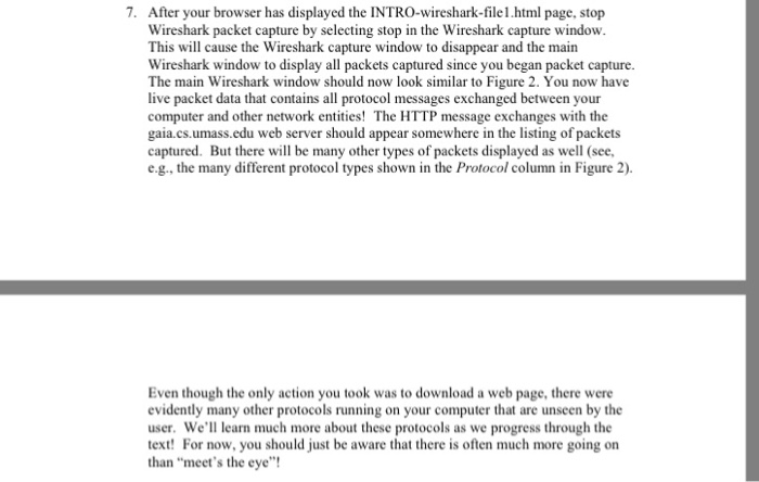 Solved 1. List the different protocols that appear in the | Chegg.com