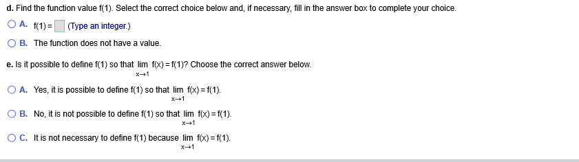 Solved a. Find lim f(x). Select the correct choice below | Chegg.com