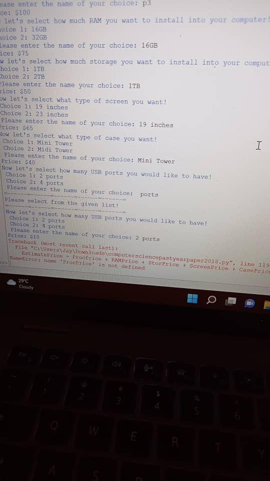 Solved A computer shop will build a computer from components | Chegg.com