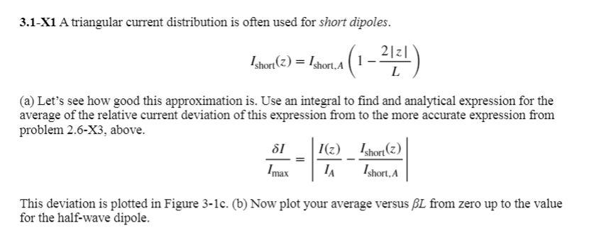3.1-X1 A triangular current distribution is often | Chegg.com