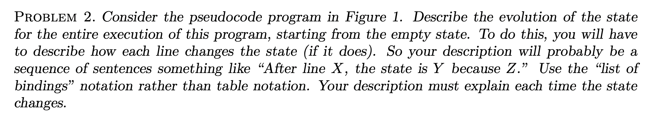 Solved Problem 2 Consider The Pseudocode Program In Figure 9543