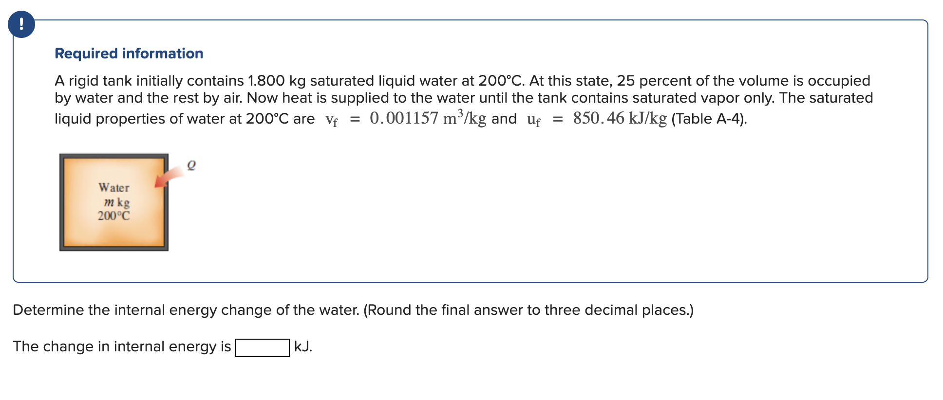 Solved Required information A rigid tank initially contains | Chegg.com