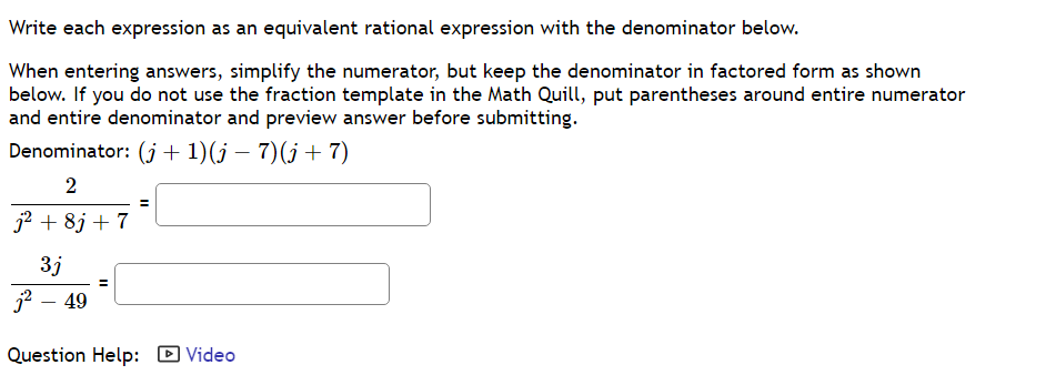 Solved Write each expression as an equivalent rational | Chegg.com