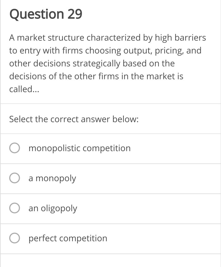 Solved Question 28 Monopolistically competitive firms | Chegg.com