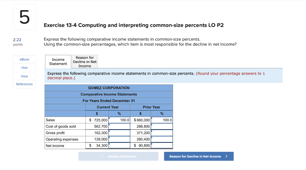 Solved 5 Exercise 13-4 Computing and interpreting | Chegg.com | Chegg.com