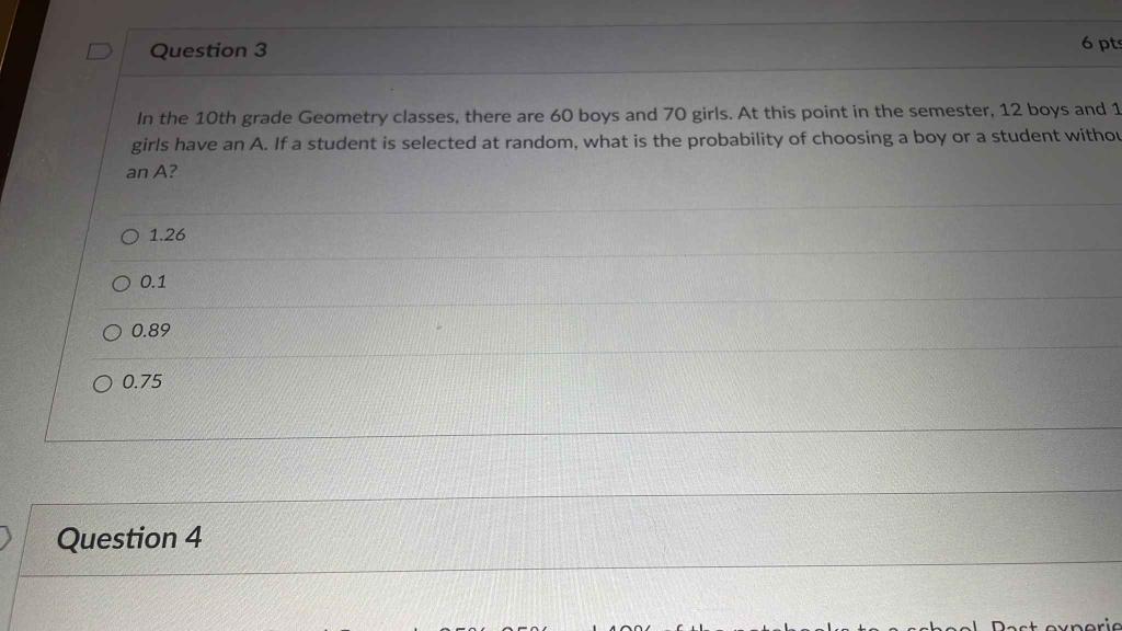 Solved In the 10 th grade Geometry classes, there are 60 | Chegg.com