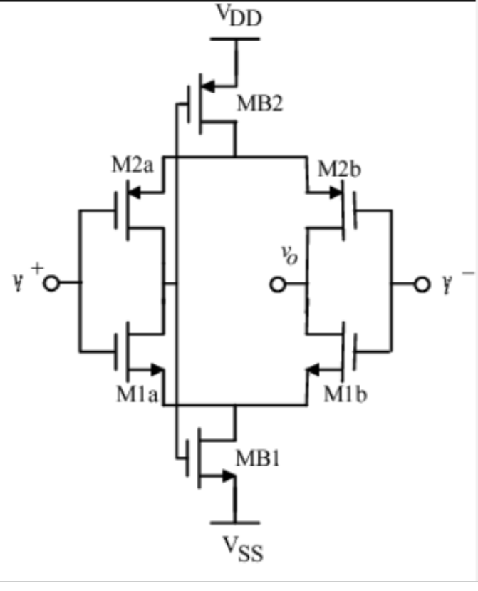 Design a single stage CMOS differential amplifier | Chegg.com Design a single stage CMOS differential amplifier | Chegg.com