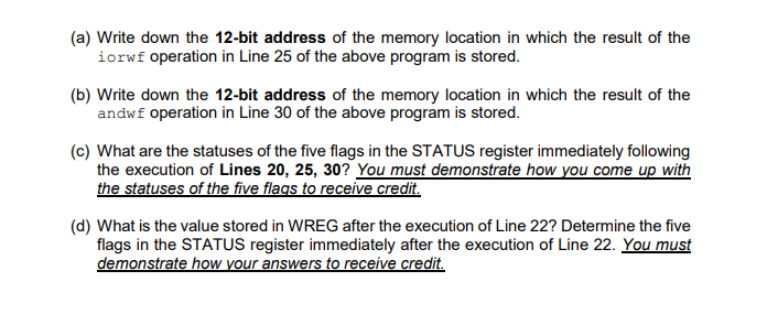 Solved CO Question 3 (21 marks) Use the program below to | Chegg.com