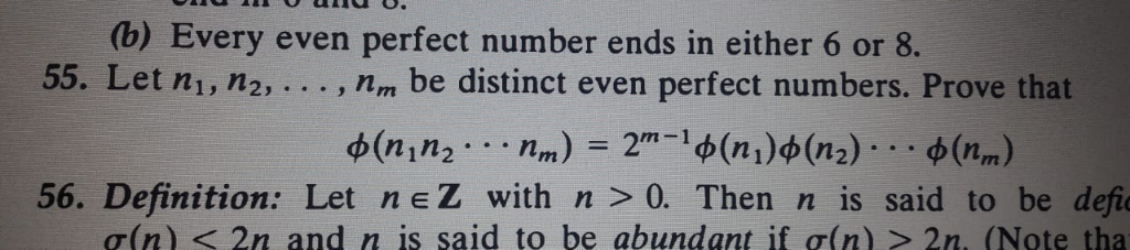 Solved (b) Every even perfect number ends in either 6 or 8. | Chegg.com