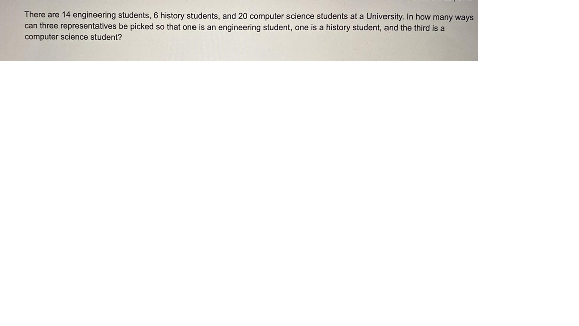 Solved There are 14 engineering students, 6 history | Chegg.com