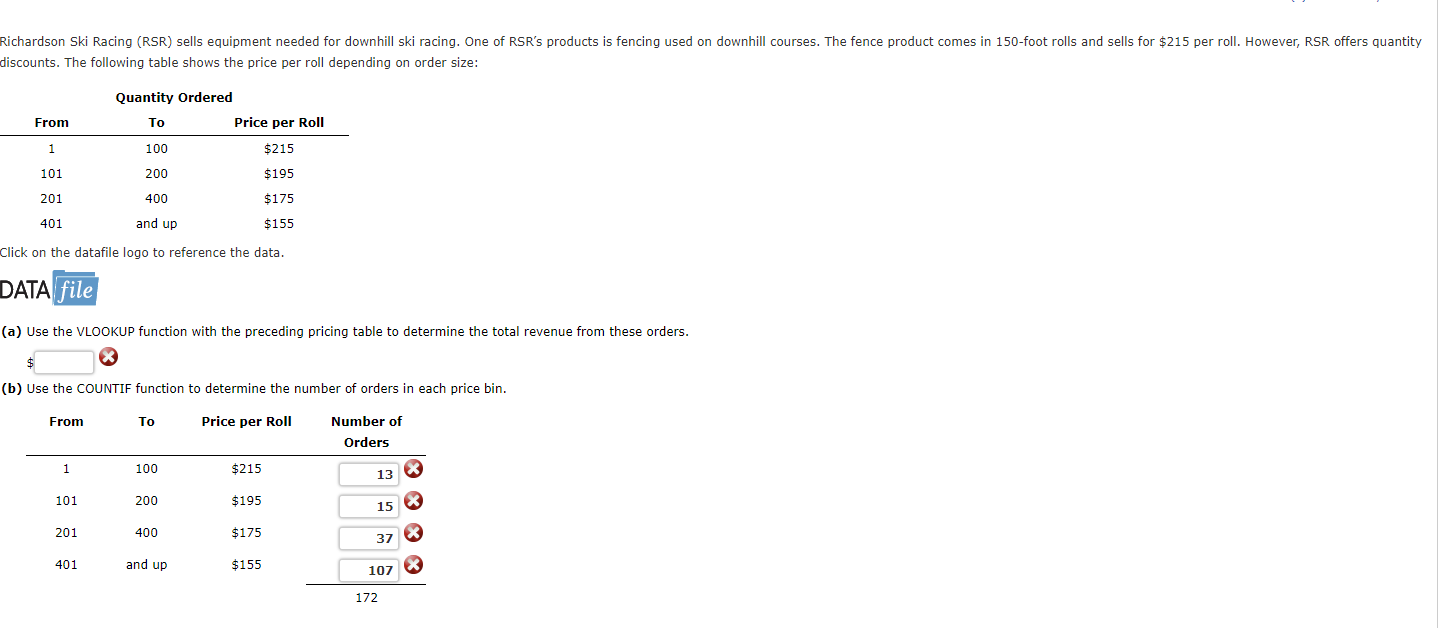 discounts. The following table shows the price per | Chegg.com