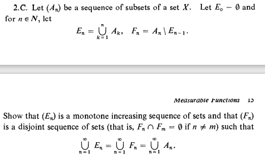 Solved 2.C. Let (An) be a sequence of subsets of a set X. | Chegg.com