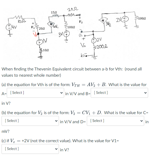 Solved When finding the Thevenin Equivalent circuit between | Chegg.com