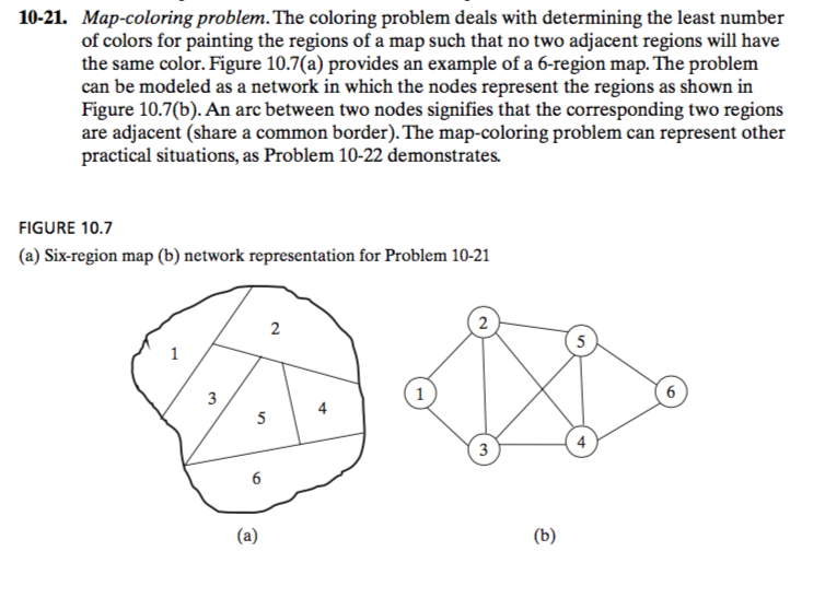 10-21. Map-coloring problem. The coloring problem | Chegg.com