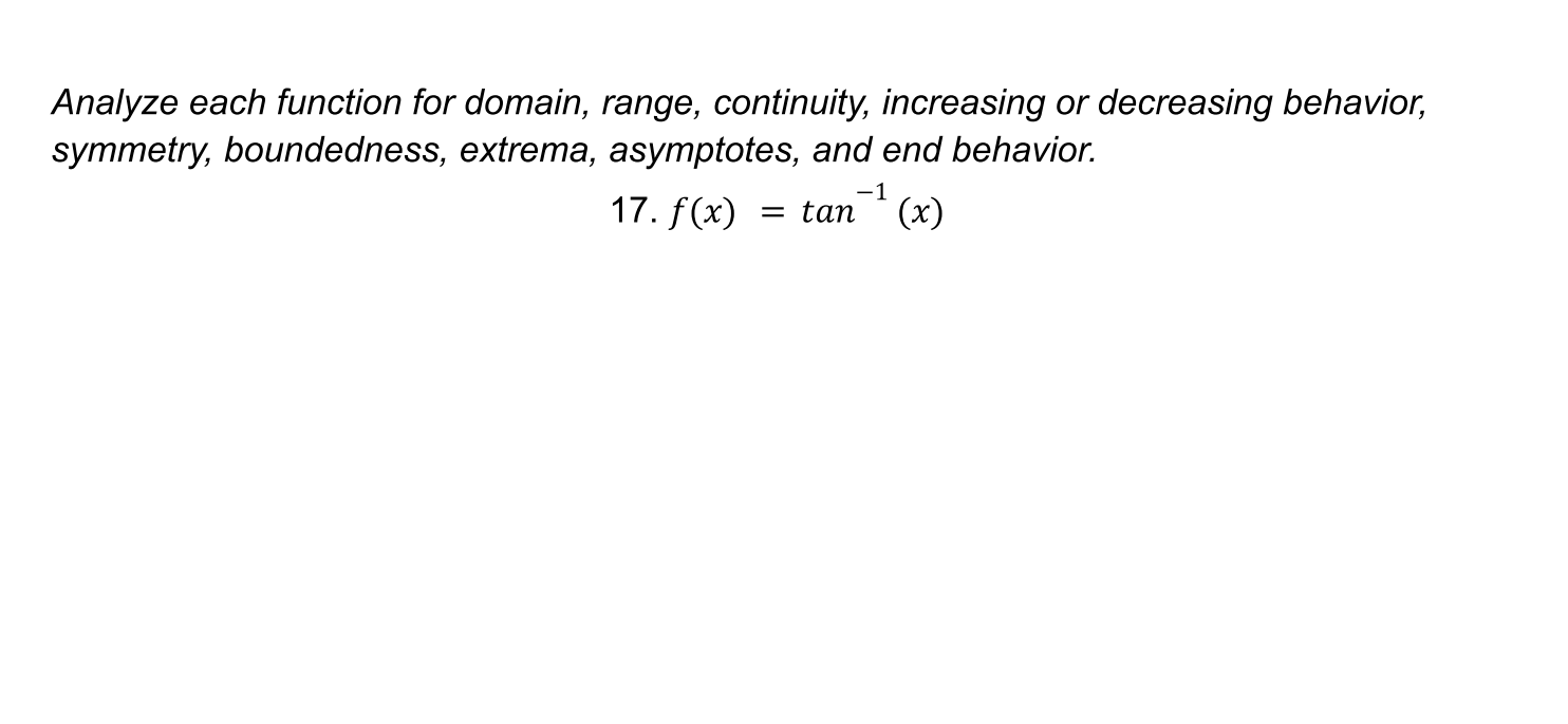 Solved Analyze each function for domain, range, continuity, | Chegg.com