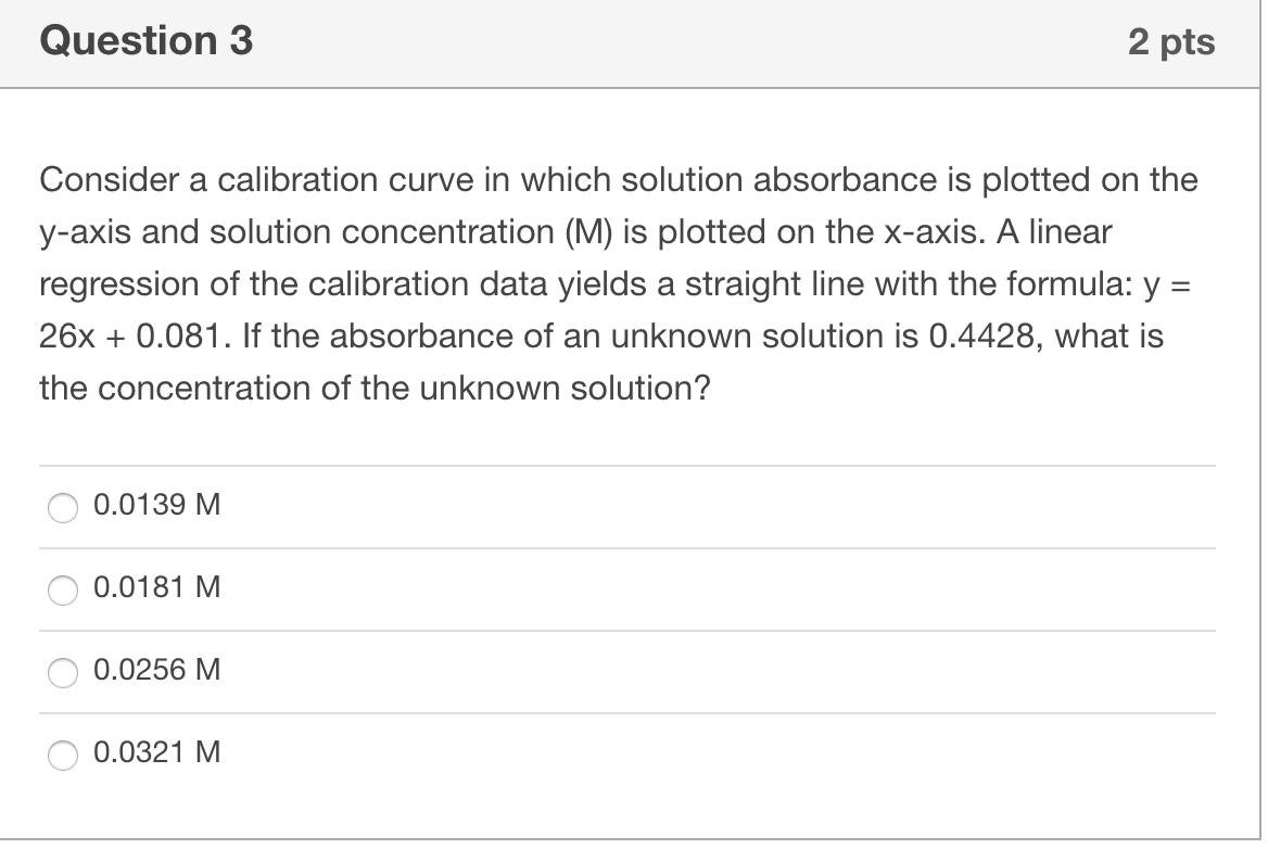 Solved 3. Consider a calibration curve in which solution | Chegg.com
