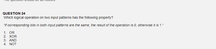 Solved TIL yulJLIUI JUUUUU IUNUV. QUESTION 24 Which logical | Chegg.com