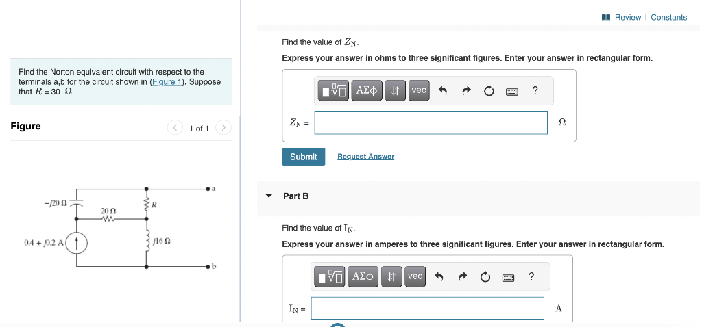 Solved Find the value of ZN. Express your answer in ohms to | Chegg.com