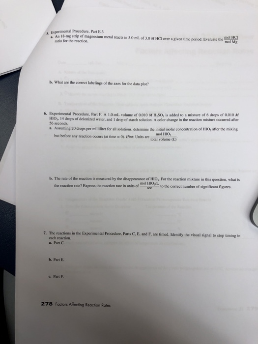 Solved Experiment 23 Prelaboratory Assignment Factors | Chegg.com