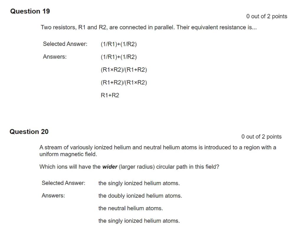 Solved Question 19 Two resistors, R1 and R2, are connected | Chegg.com