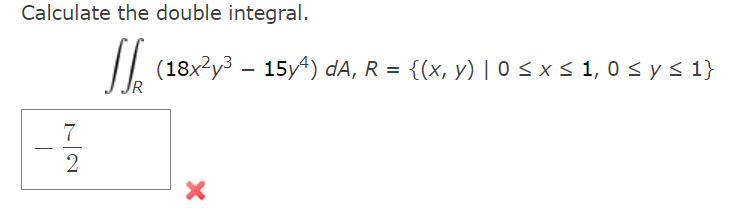 Solved Calculate the double integral. | Chegg.com